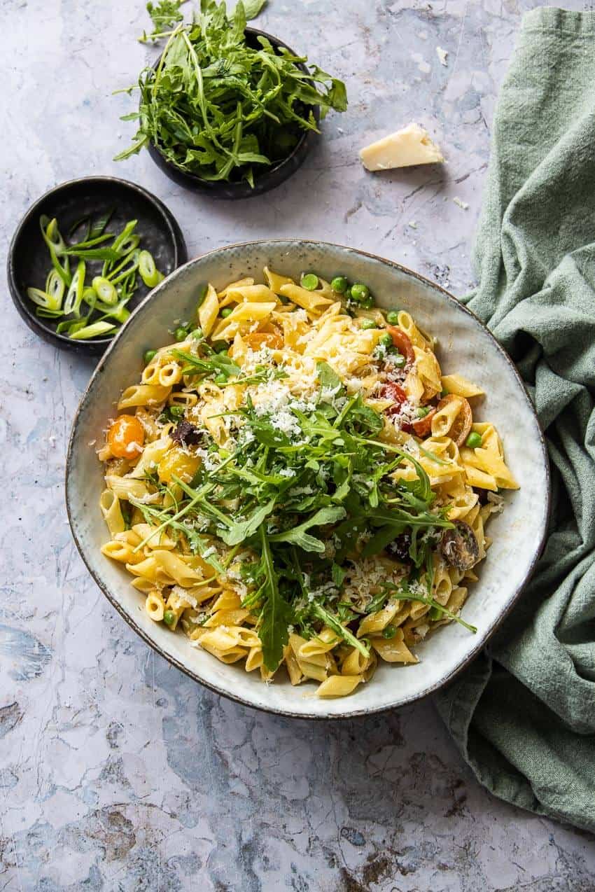 Pasta with zucchini and chorizo - Simone's Kitchen