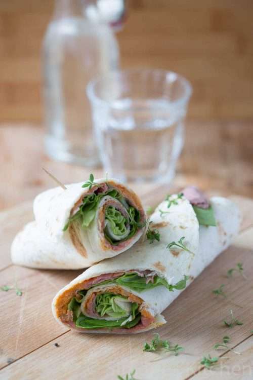 Wraps with hummus and roast beef - Simone's Kitchen