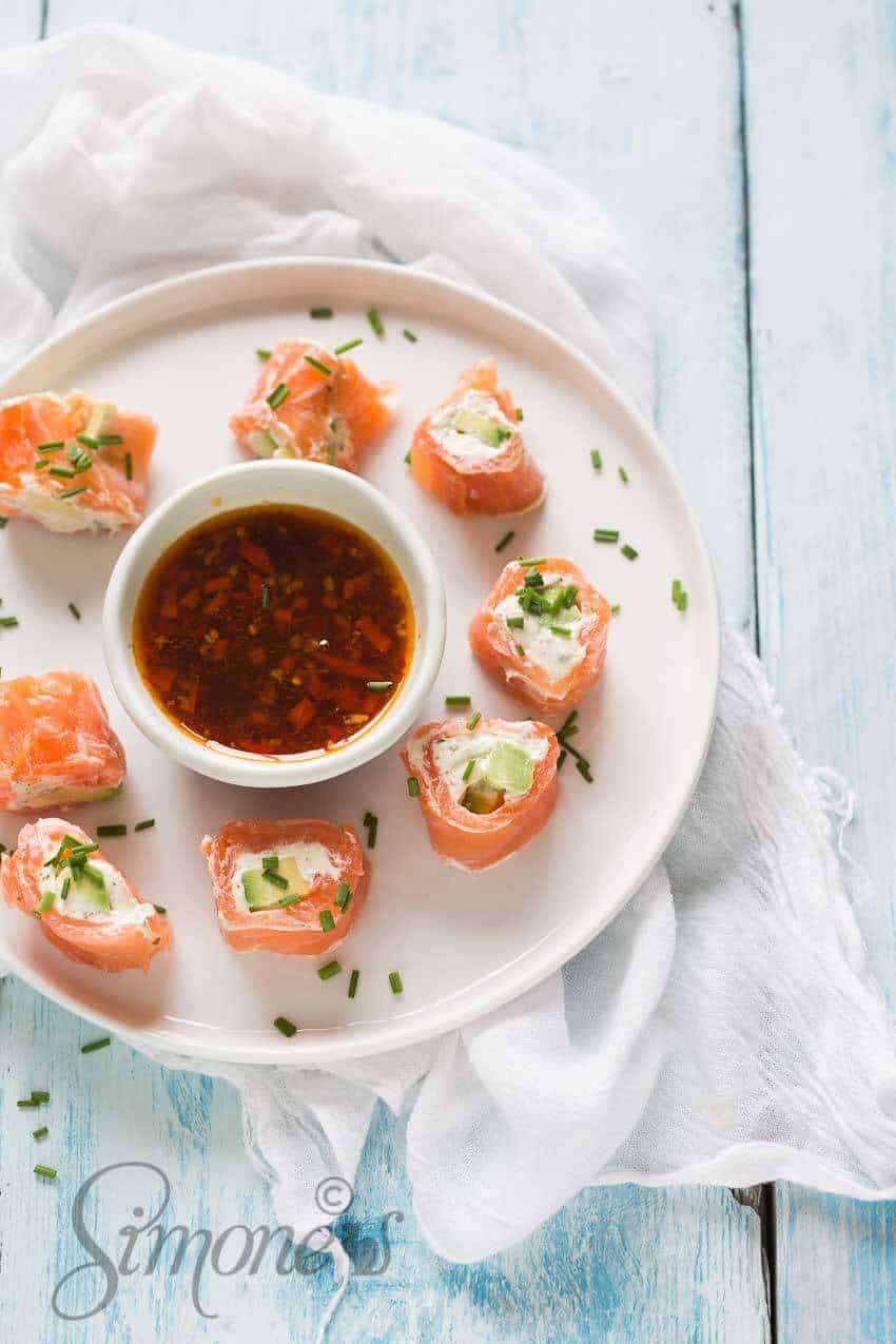 Salmon rolls with cream cheese - Simone's Kitchen