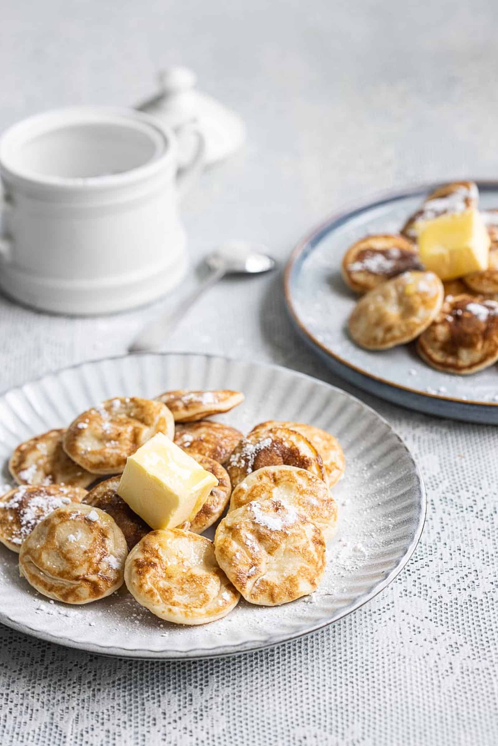 Dutch poffertjes (mini pancakes)