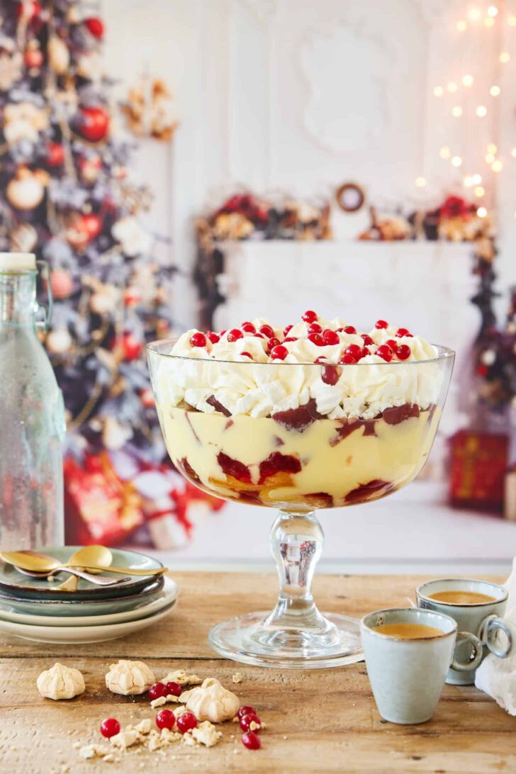 Easy Christmas trifle with poached pears you want to try this year