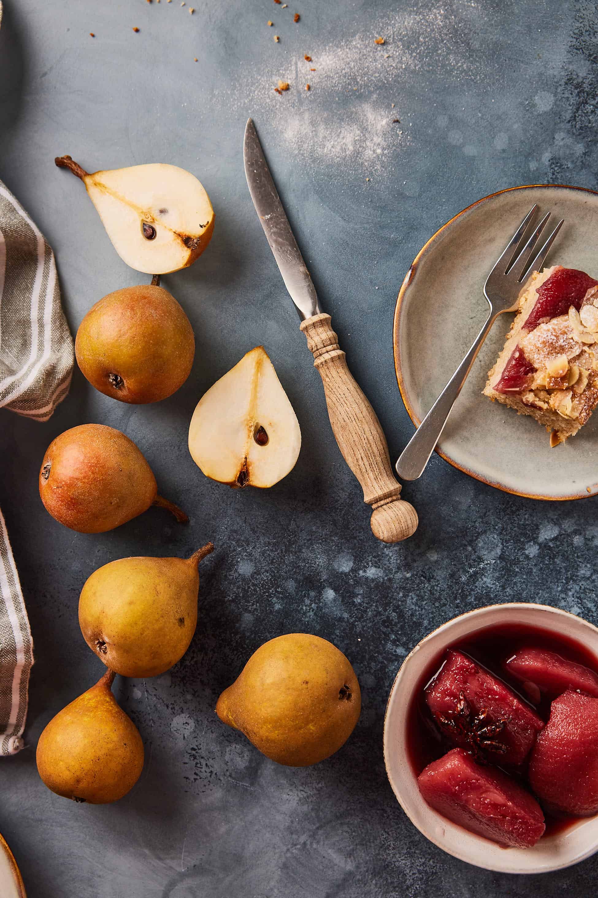 Poached pear cake - gluten free - Simone's Kitchen