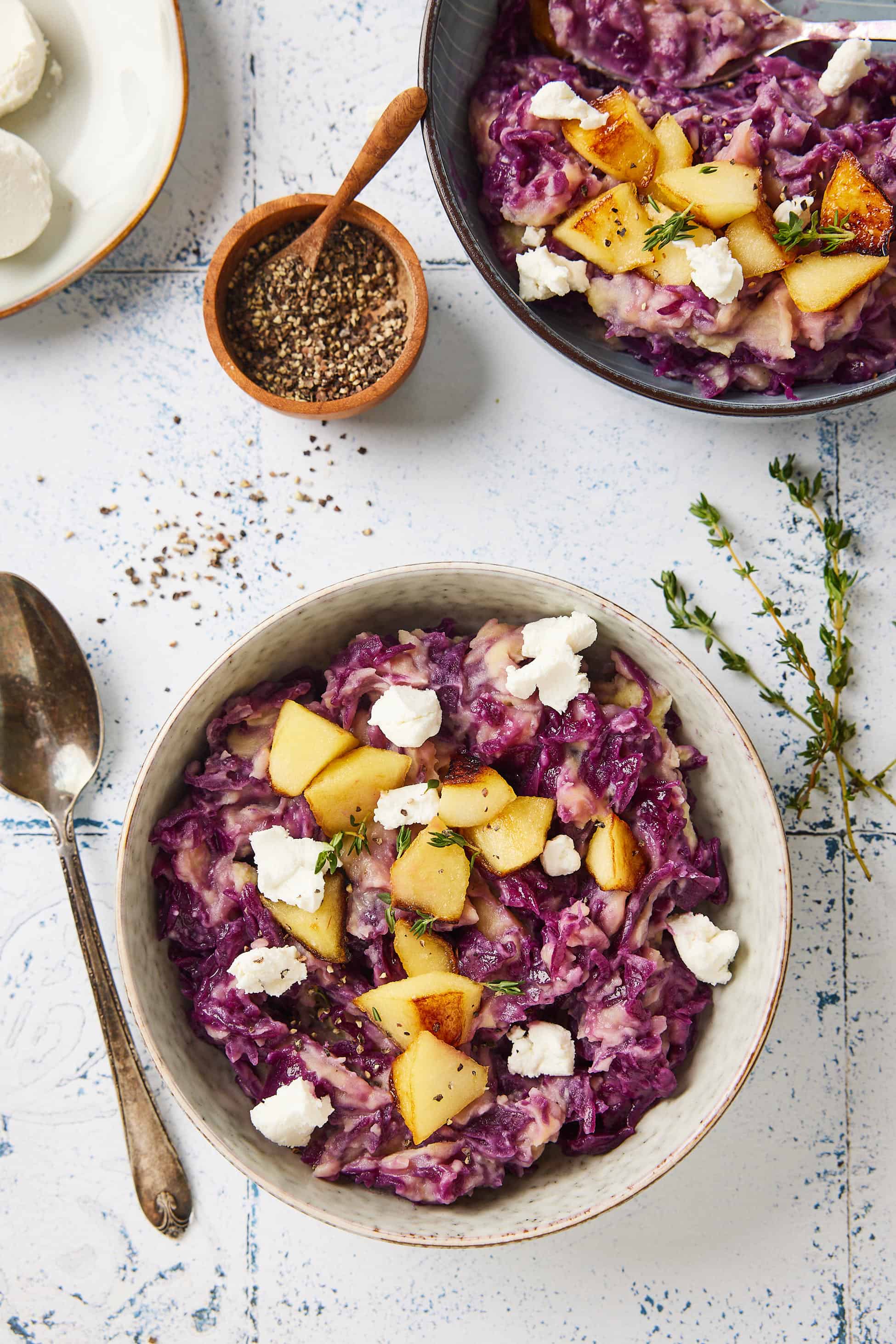 Red cabbage mash with goat cheese - Simone's Kitchen