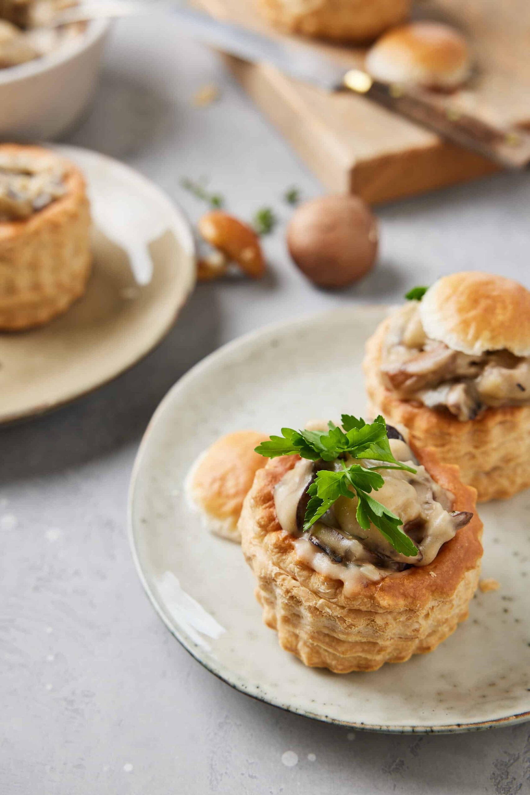 Ragout of mushrooms with puff pastry shells - Simone's Kitchen