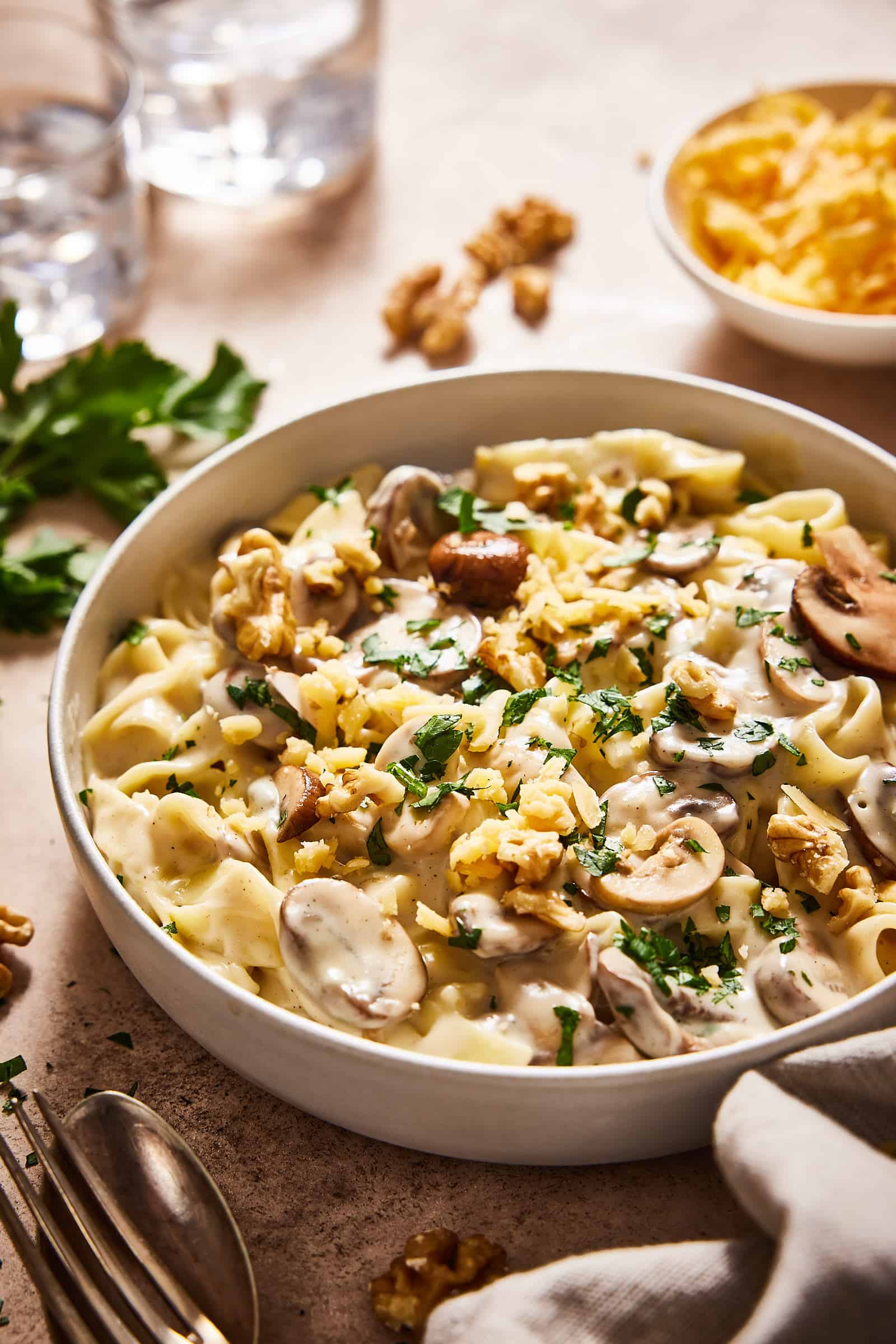 Creamy pasta gorgonzola recipe with mushrooms - Simone's Kitchen