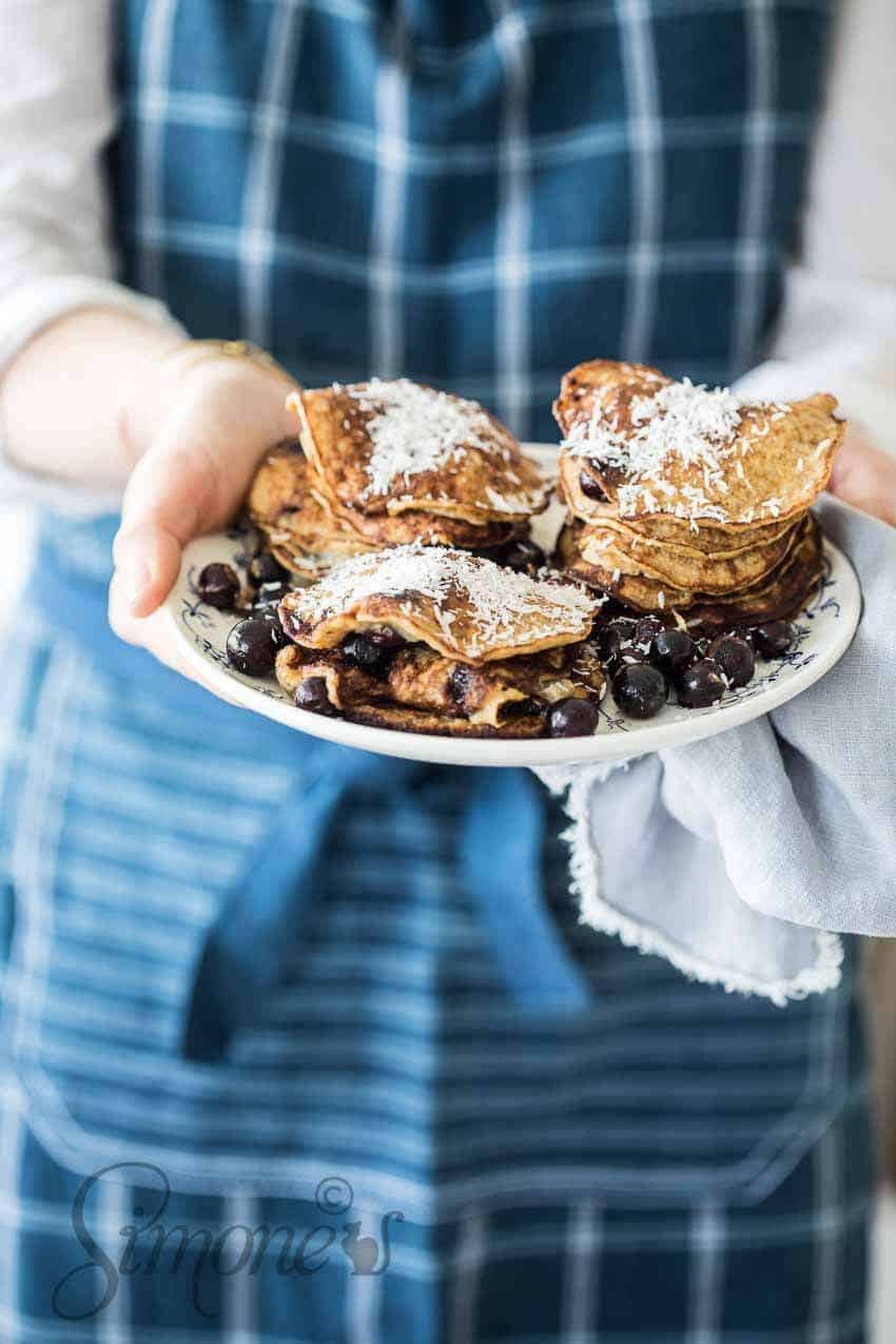 Sweet Asian coconut pancakes (gluten free, vegan) - Simone's Kitchen