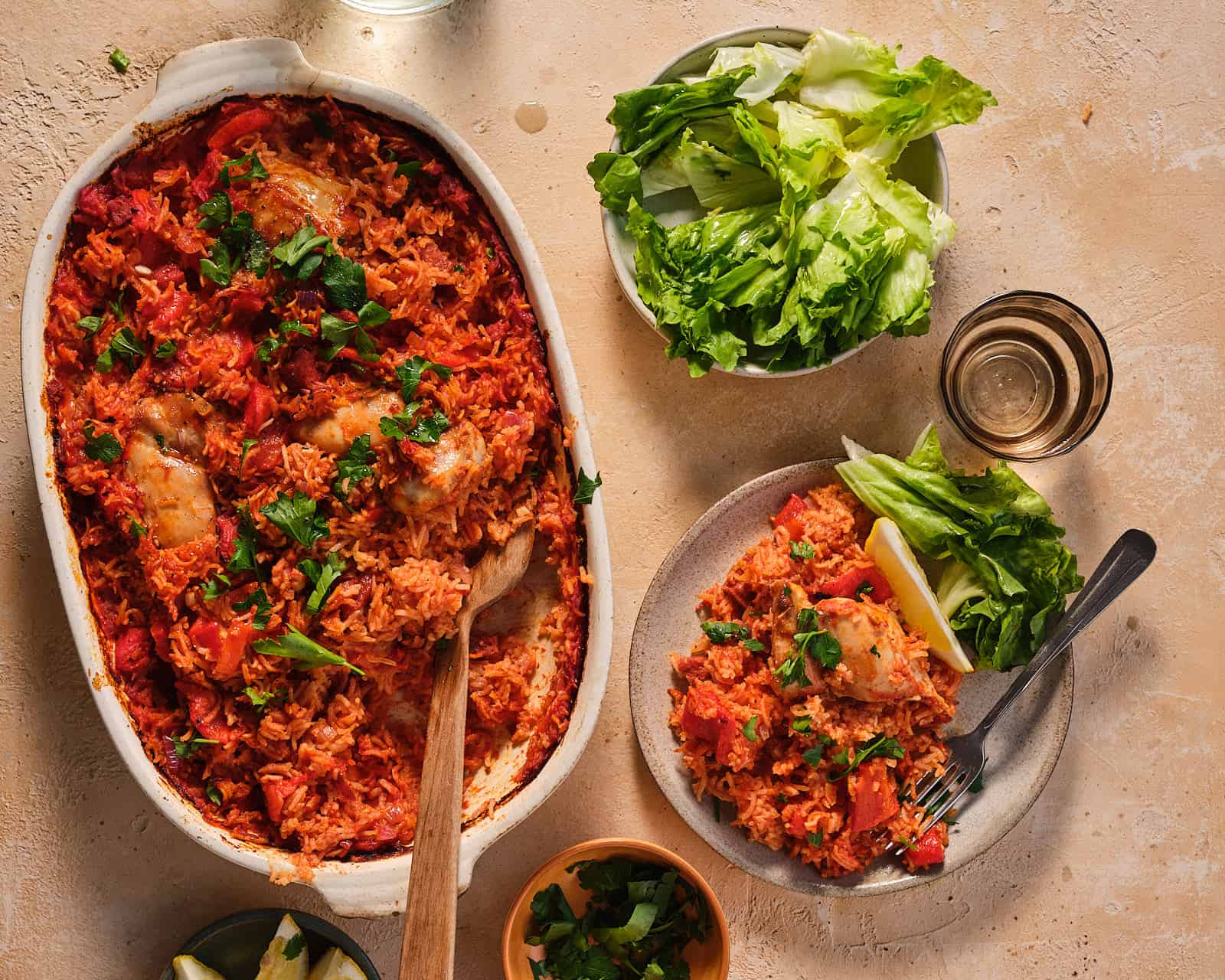 Simple tomato rice recipe with chicken and chorizo - Simone's Kitchen