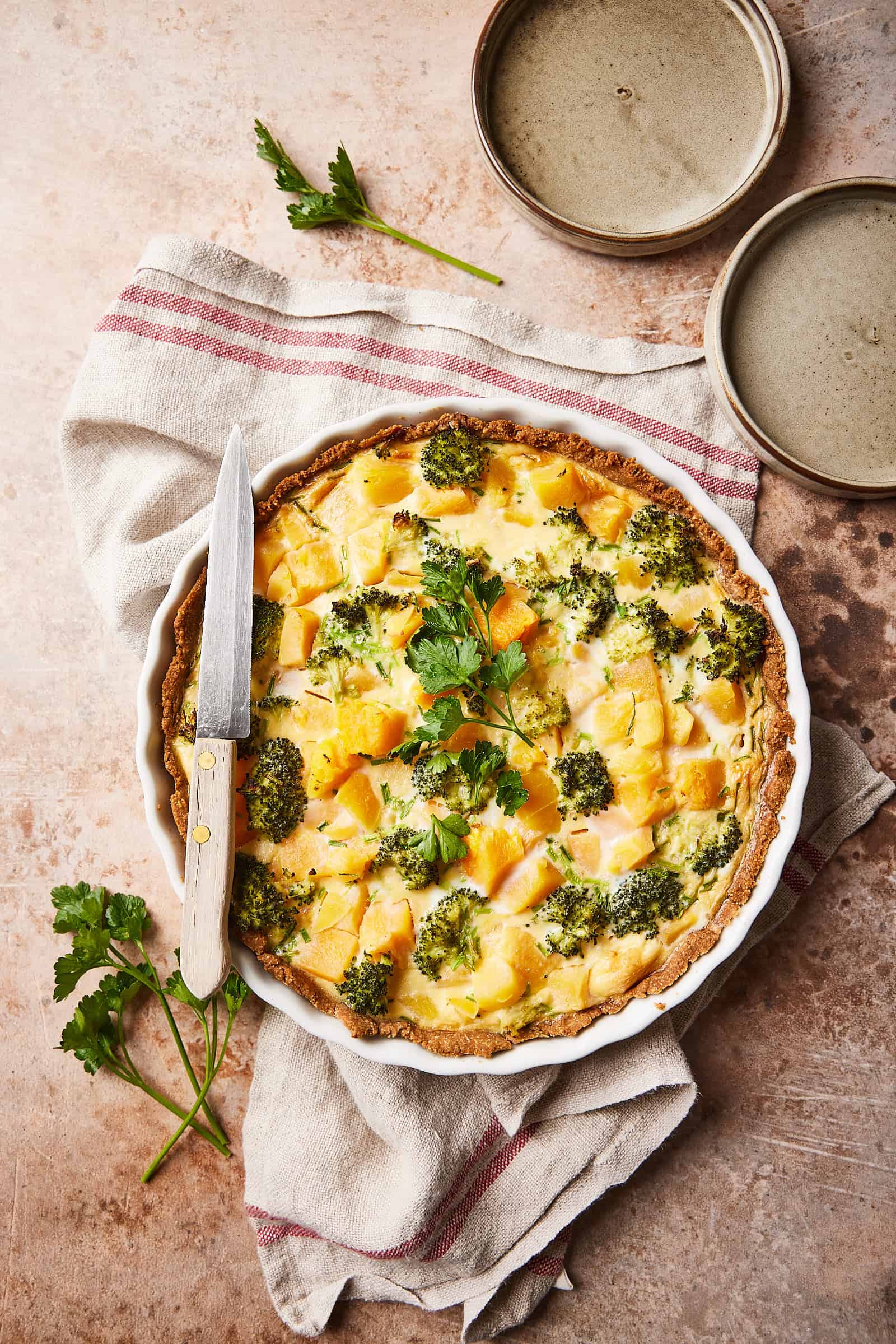 Gluten-free pumpkin quiche with broccoli - Simone's Kitchen