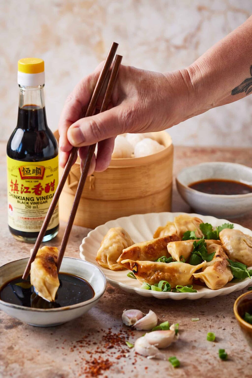 Two easy dumpling dipping sauces
