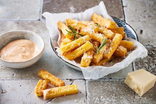 How to make polenta fries (funchi fries)