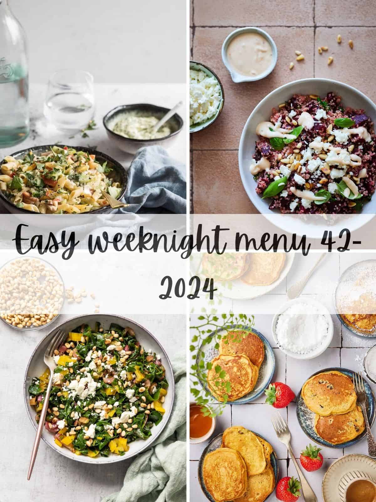 Easy weeknight meal plan 42 - 2024 - Simone's Kitchen
