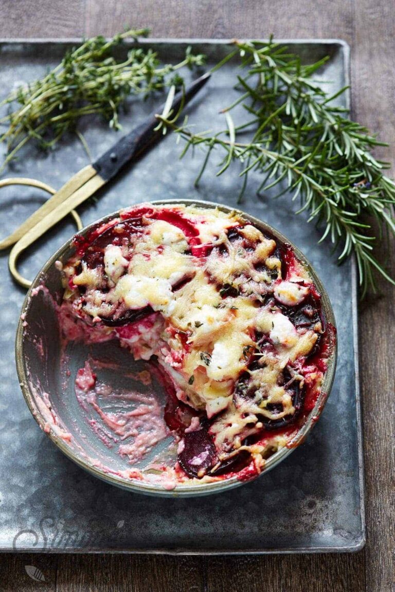 Easy roasted beetroot lasagna with goat cheese - Simone's Kitchen